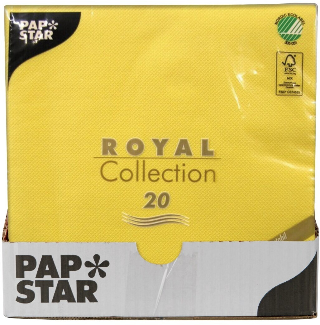 Papstar Servietten ROYAL Collection 1/4-Falz 40 cm x 40 cm gelb ab 3,24 ...