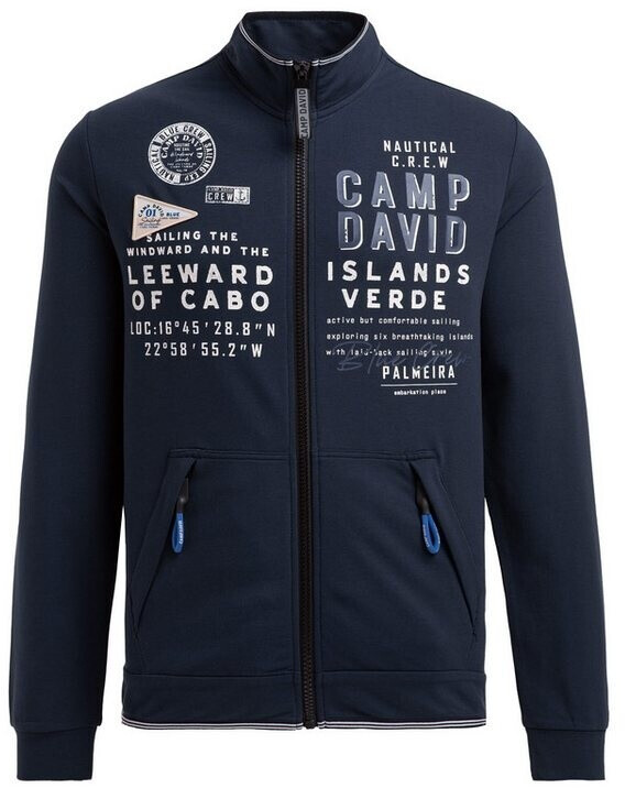 Camp David Sweat jacket with reflective details (CB2512-3161-21) blue ...