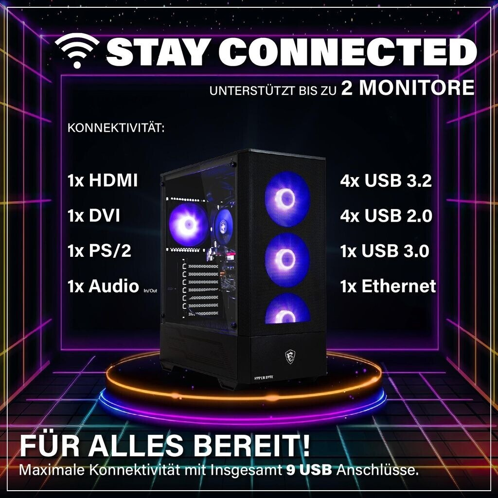 Hyper Byte Essential Gaming PC - Ryzen 3 3200G / Radeon Vega 8 / 16GB ...