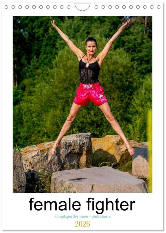Calvendo Female fighter Kampfsportlerinnen pink shorts (Wandkalender ...