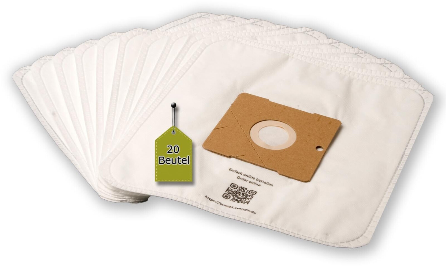 eVendix Staubsaugerbeutel 20 Staubsaugerbeutel passend für DIRT DEVIL M ...
