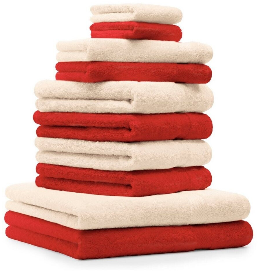 Betz Handtuch Set CLASSIC (10-tlg.) rot und beige ab 59,50 ...