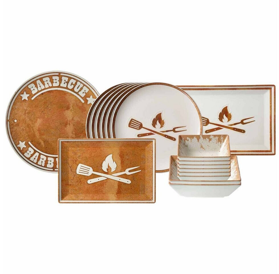 Ritzenhoff & Breker Rusty Grillgeschirr-Set 17-teilig braun Steinzeug ...