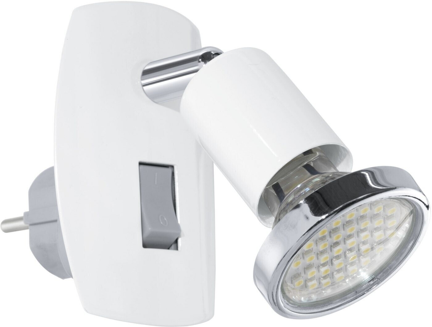 Eglo LED Steckdosenspot Mini Steckdosenlampe mit Schalter Leuchte ...