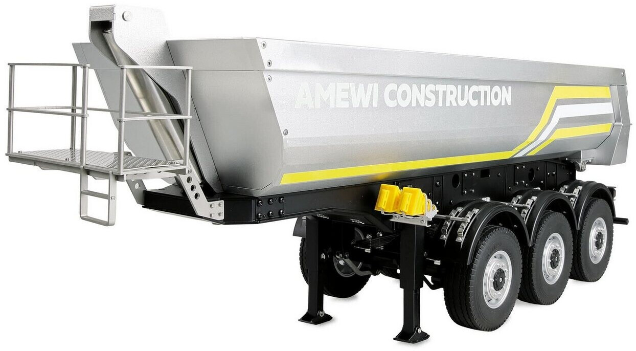 Amewi RC-Truck Dreiachs-Sattelauflieger mit Kippmulde aus Metall 1/14 ...