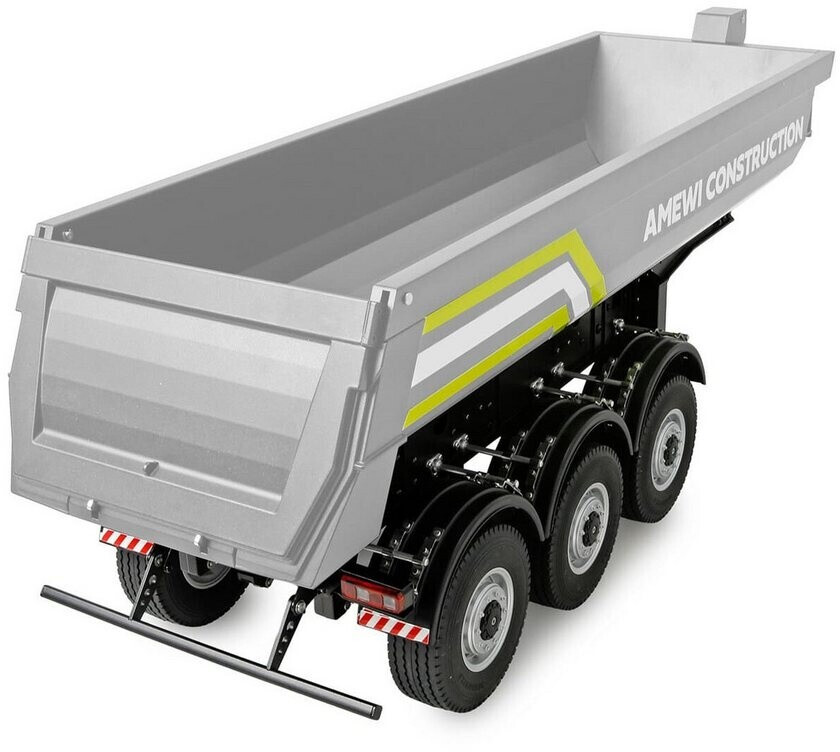 Amewi RC-Truck Dreiachs-Sattelauflieger mit Kippmulde aus Metall 1/14 ...