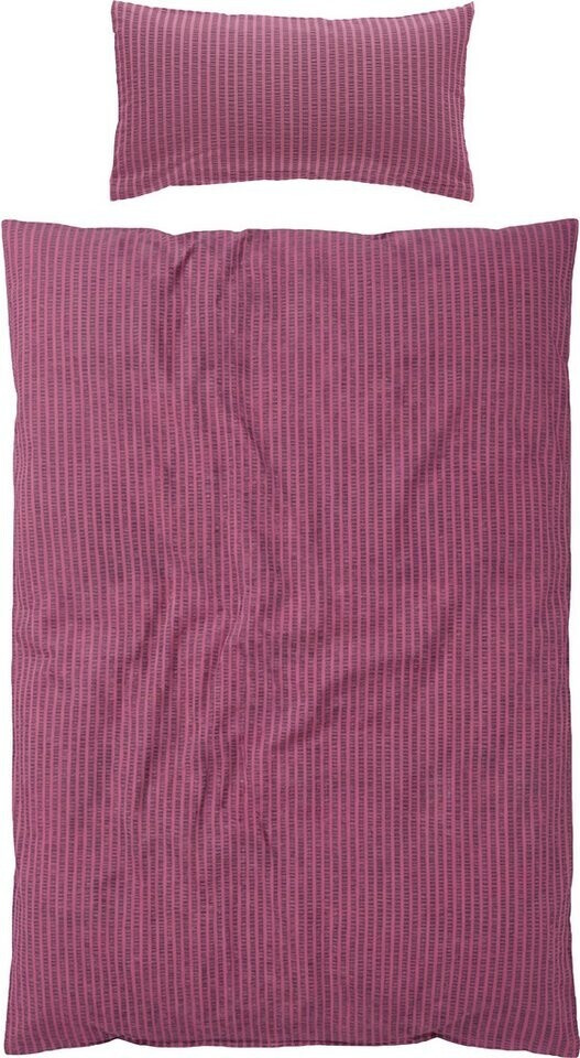 Erwin Müller Seersucker Bettwäsche 155x220 cm (40x80 cm) pink-lila ab ...