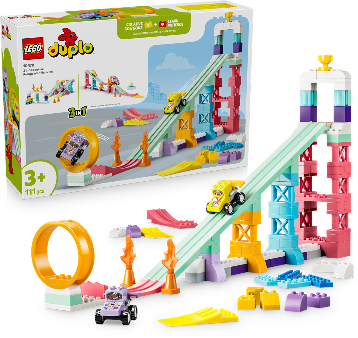 LEGO Duplo - Kreative Sprungschanzen mit kleinen Flitzern 3-in-1-Set ...