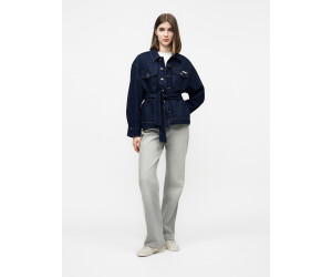 Calvin Klein Jeansjacke dunkelblauer Waschung mit Bindegürtel ...