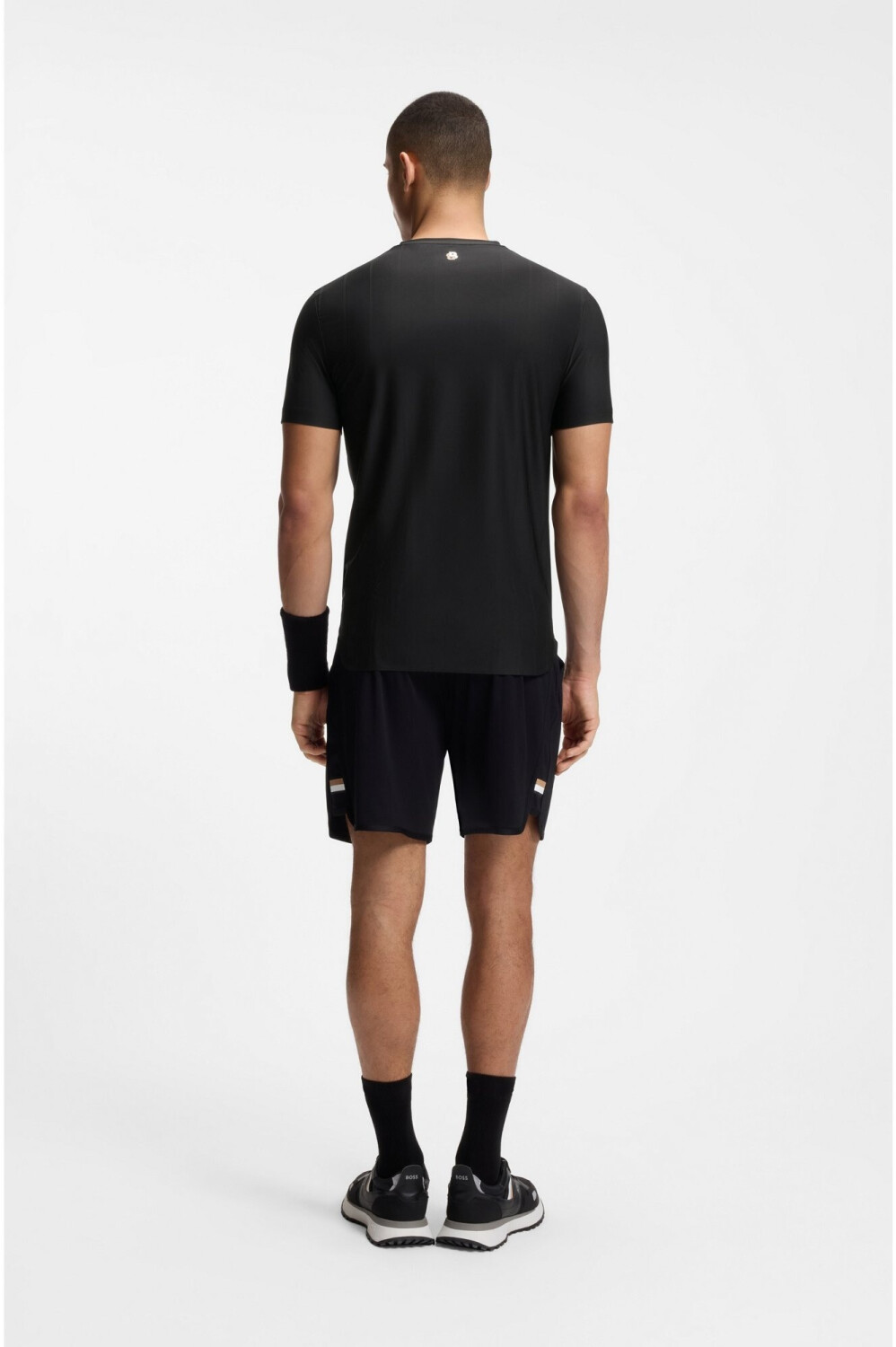 Hugo Boss Slim-Fit T-Shirt mit Jacquard-Streifen und Logo-Print Style ...
