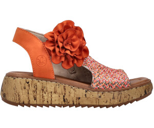 Buy Rieker Platform Sandal Shaft Sandal with Large Flower and Inner Zip ...