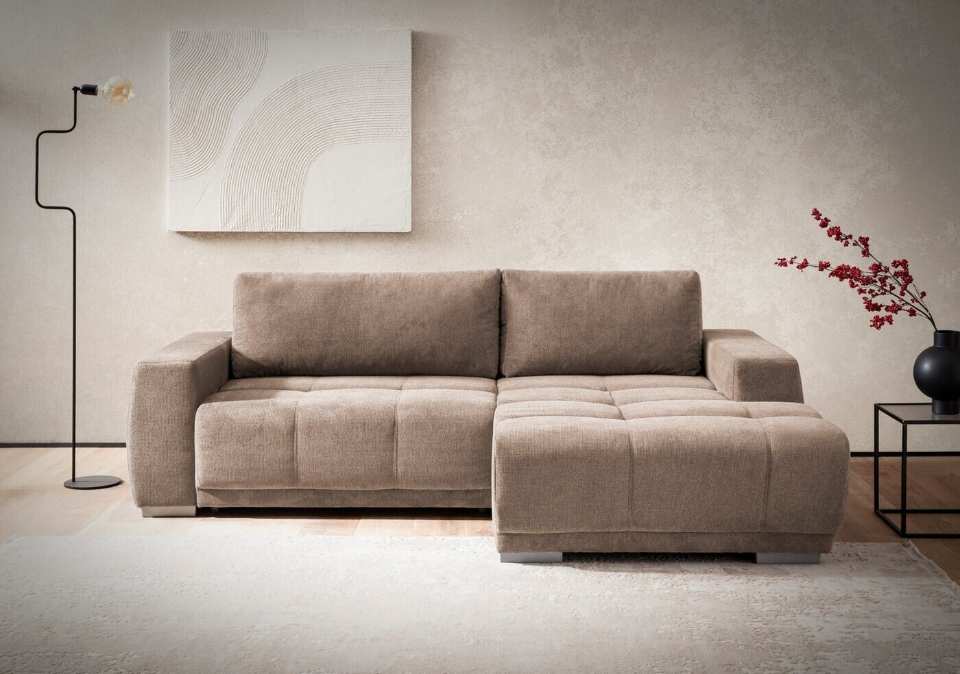 Home Affaire Ecksofa Bolero L-Form wahlweise mit Bettfunktion ...