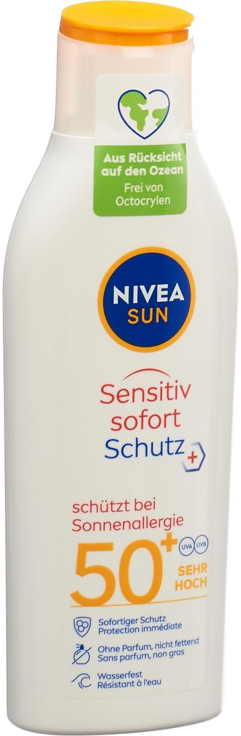 Nivea Sun Sensitive Sofort Schutz Sonnenmilch LSF50+ (200ml) ab 8.76 ...