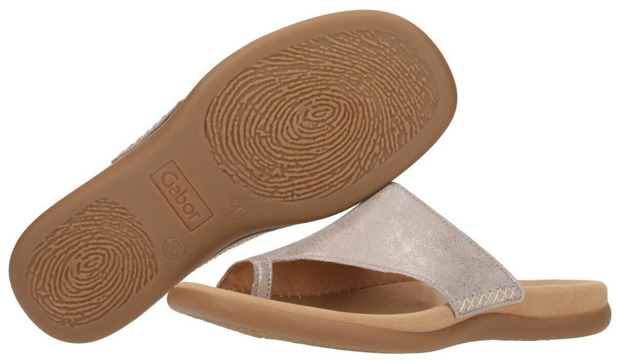 Gabor Mule Toe Post Metallic Leather muschel beige ab 58,67 ...