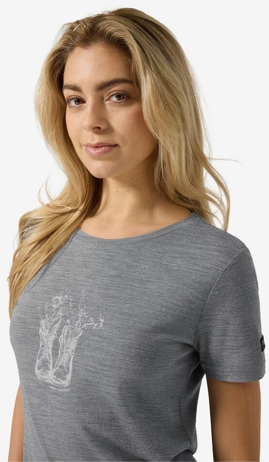 Super Natural Women's Flower Boots Tee cashmeregreymelange/whitestone ...