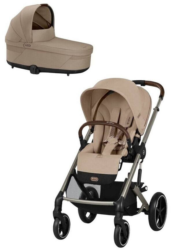 Cybex Balios S Lux Kombikinderwagen inkl. Babywanne silver/almond beige ...