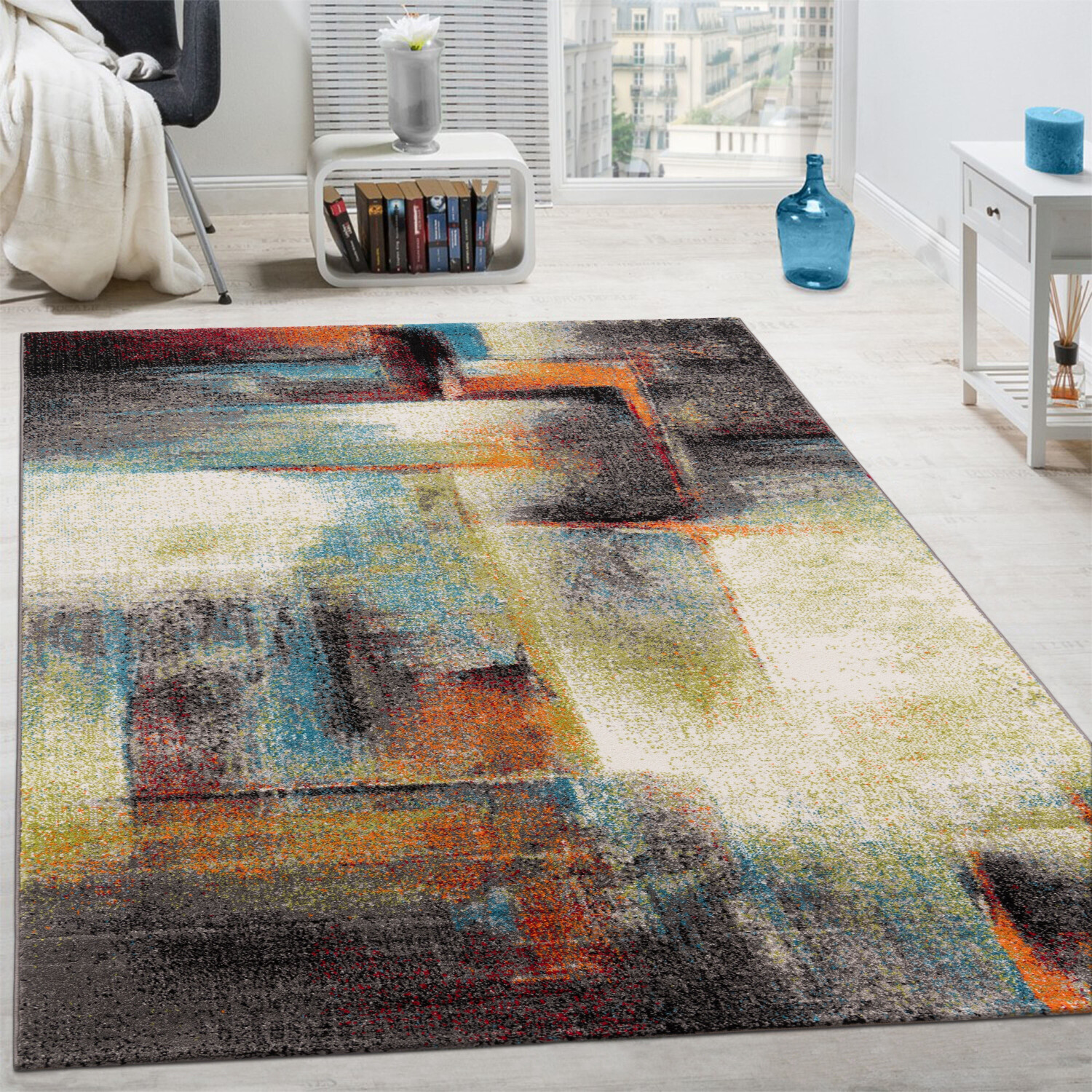 Schne Teppich Modern Bunt Ebenbild
