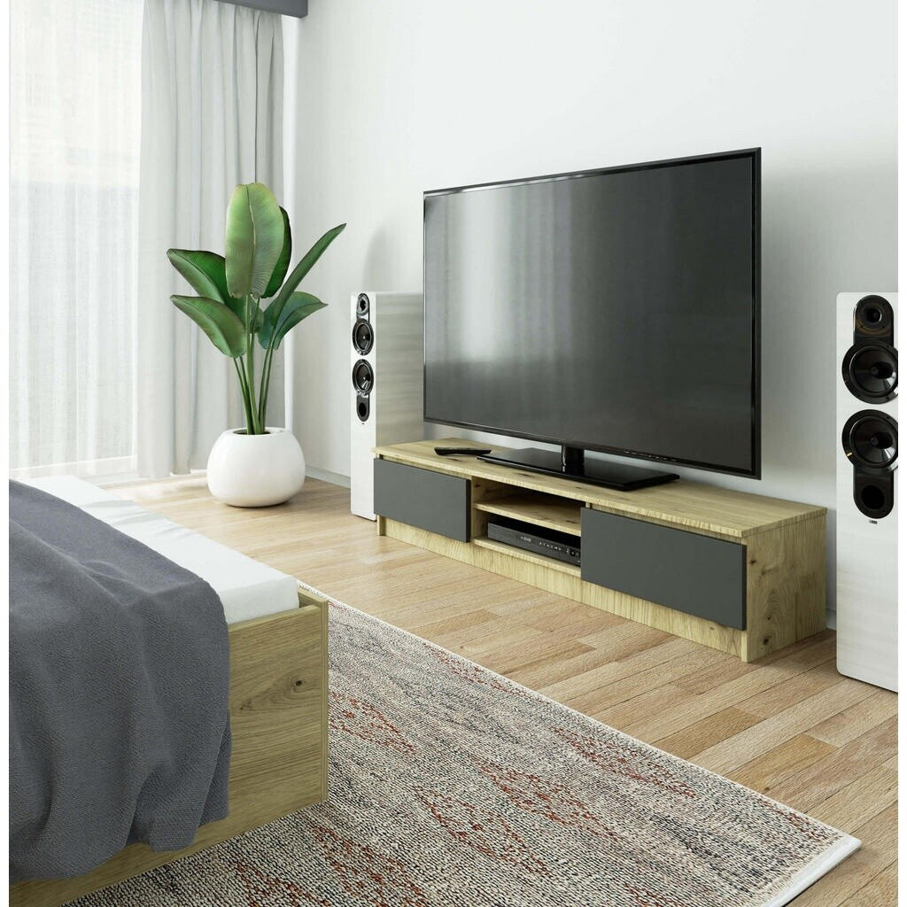 Akord Furniture Factory TV-Board K-160 Eiche Artisan / Graphitgrau ...