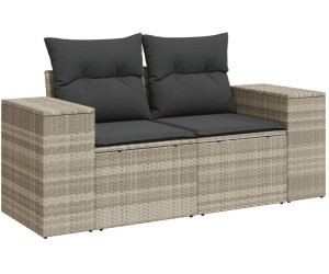 vidaXL Set Divano da Giardino 5 pz Poly Rattan Grigio Chiaro con ...