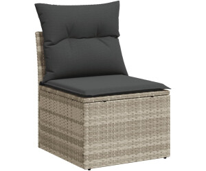 vidaXL Set Divano da Giardino 5 pz Poly Rattan Grigio Chiaro con ...