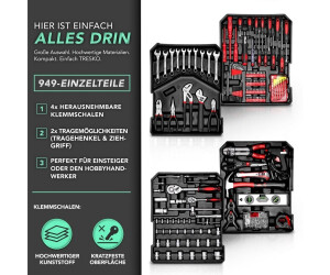Tresko Werkzeugkoffer 949-teilig Chrom-Vanadium-Stahl mit Trolley ab 85 ...