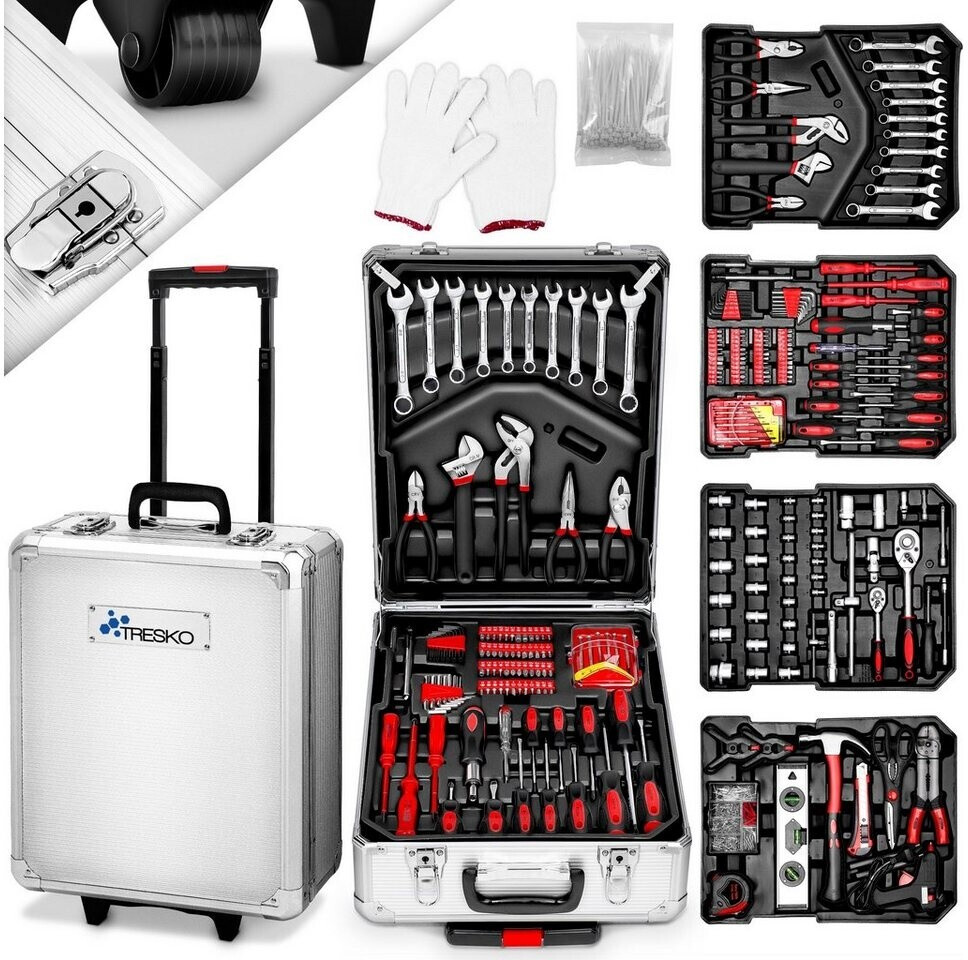 Tresko Werkzeugkoffer 949-teilig Chrom-Vanadium-Stahl mit Trolley ab 85 ...