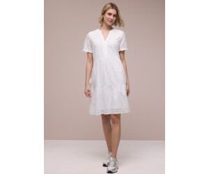 Street One Knielanges Kleid mit Shiffleymuster Weiß (A14475510108) ab ...
