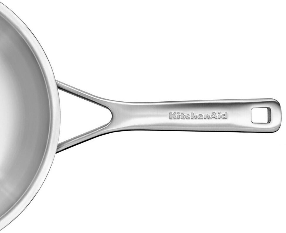 KitchenAid Multi-ply stainless steel wok pan with lid, 3.6 L, ø 28 cm a ...