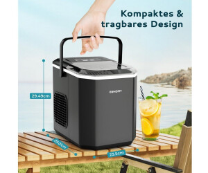 Wellent Eiswürfelmaschine 9 Eiswürfel in 6 Minuten,12 kg/24 H schwarz ...