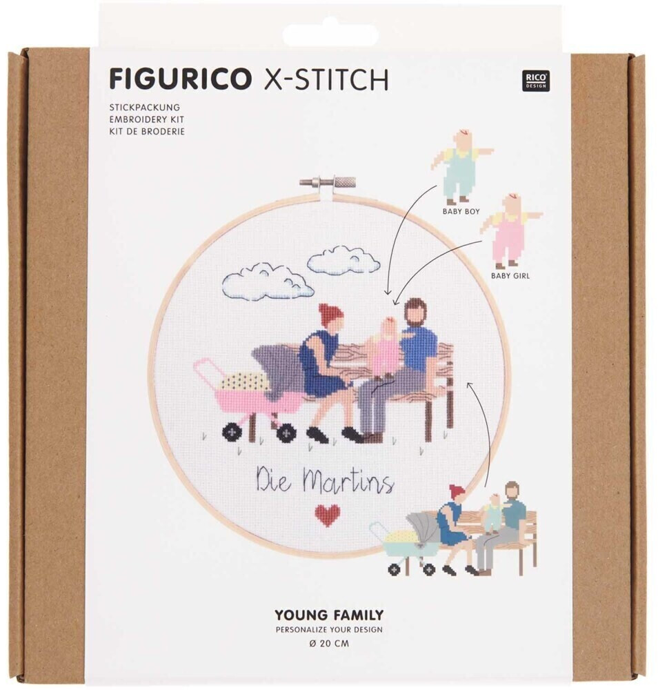 Rico Design Figurico Stickpackung Young Family 20cm ab 14,55 ...