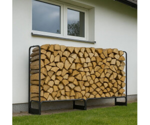 Proregal CHIMERA Kaminholzregal Außen Metall 117x260x36cm Schwarz inkl ...