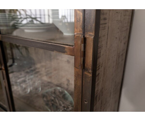 Massivmoebel24 Heavy Industry #223 Vitrine Mango 90x40x190cm braun ...