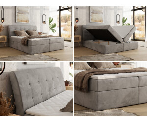 MKS Meble Dagos Boxspringbett 160x200cm mit Bettkasten, Visco-Topper, 7 ...