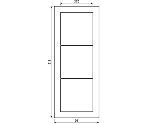 Jung Abdeckrahmen Flat Design 3-fach schwarz (FD983SW) ab 12.63 ...