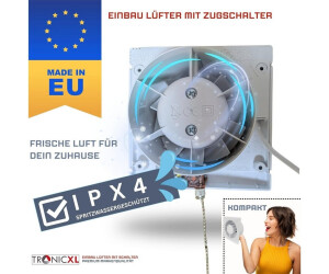 TronicXL Badlüfter 230V 100mm mit Schalter & Stecker IPX4 ab 29.9 ...