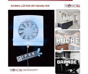 TronicXL Badlüfter 230V 100mm mit Schalter & Stecker IPX4 ab 29.9 ...