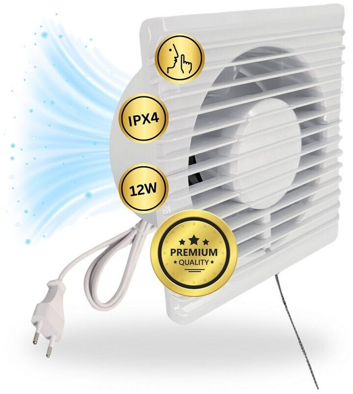 TronicXL Badlüfter 230V 100mm mit Schalter & Stecker IPX4 ab 29.9 ...