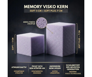 Arensberger Topper Soft Memory Foam 140x200cm, 5cm, waschbarer Bezug ...