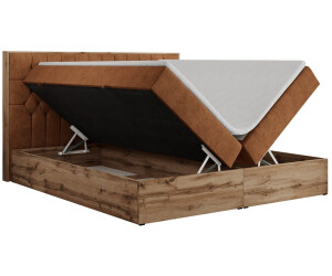 MKS Meble Amore Boxspringbett mit Bettkasten, Eiche-Optik, 160x200cm ...