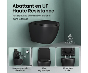 Buy Mai & Mai Aachen179 Wall-Mounted Rimless Toilet Soft Close, Matt ...