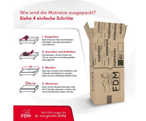 FDM Malta Matratzentopper Visco-Schaum 160x200cm 8cm H2/H4 (NAKLADKA ...