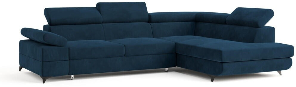 Masseno Favien R-S Ecksofa L-Form mit Schlaffunktion & Bettkasten, Blau ...