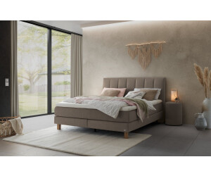 Hasena Reina Boxspringbett 180x200cm, Grau, Füße Eiche Bright (Reina ...