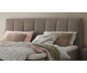 Hasena Reina Boxspringbett 180x200cm, Grau, Füße Eiche Bright (Reina ...