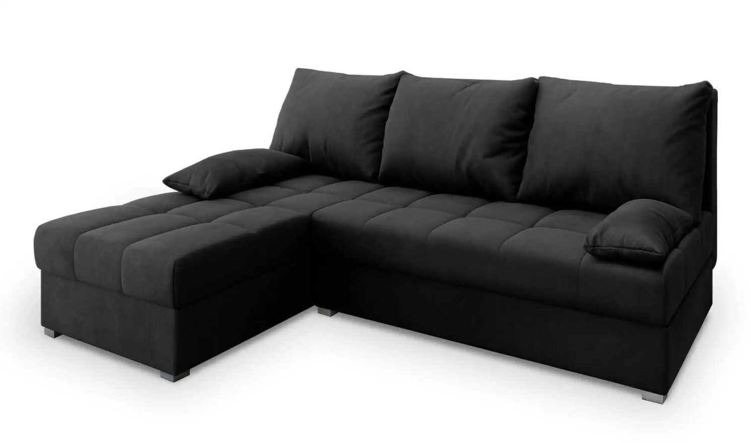 Masseno Rita M Ecksofa L-Form mit Schlaffunktion & Bettkasten, Velours ...