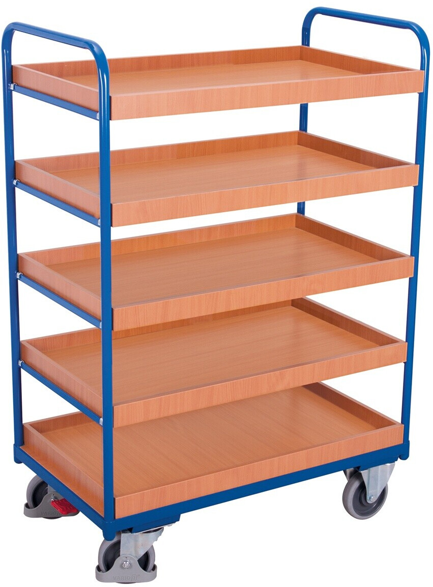 VARIOfit Etagenwagen 5 Etagen, 250kg, EasySTOP, 1165x755mm (sw-800.248 ...