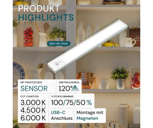 Luxula LED-Schrankleuchte mit Bewegungsmelder 2,96W 110lm CCT IP20 ...