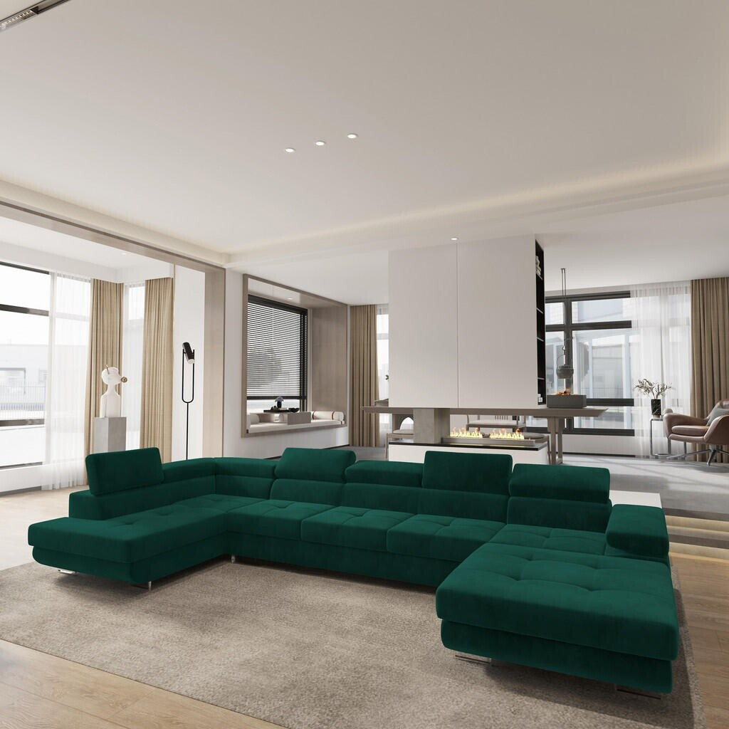 Masseno Toriva L-S Ecksofa U-Form mit Schlaffunktion & Bettkasten ...