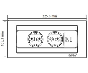 Schulte EVOline BackFlip Einbausteckdose 2-fach USB-C versenkbar ab 281 ...