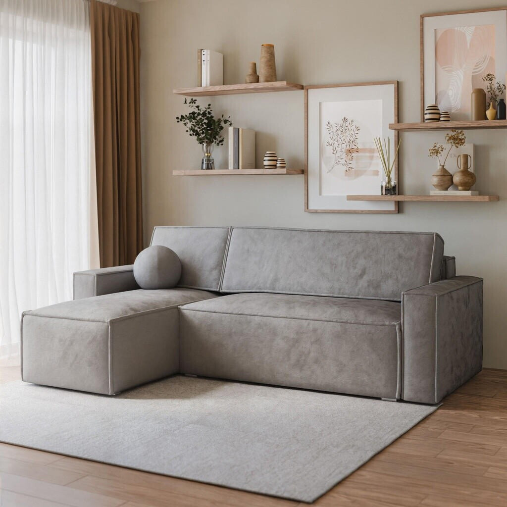 Masseno Ravelo M Ecksofa L-Form mit Schlaffunktion & Bettkasten ...